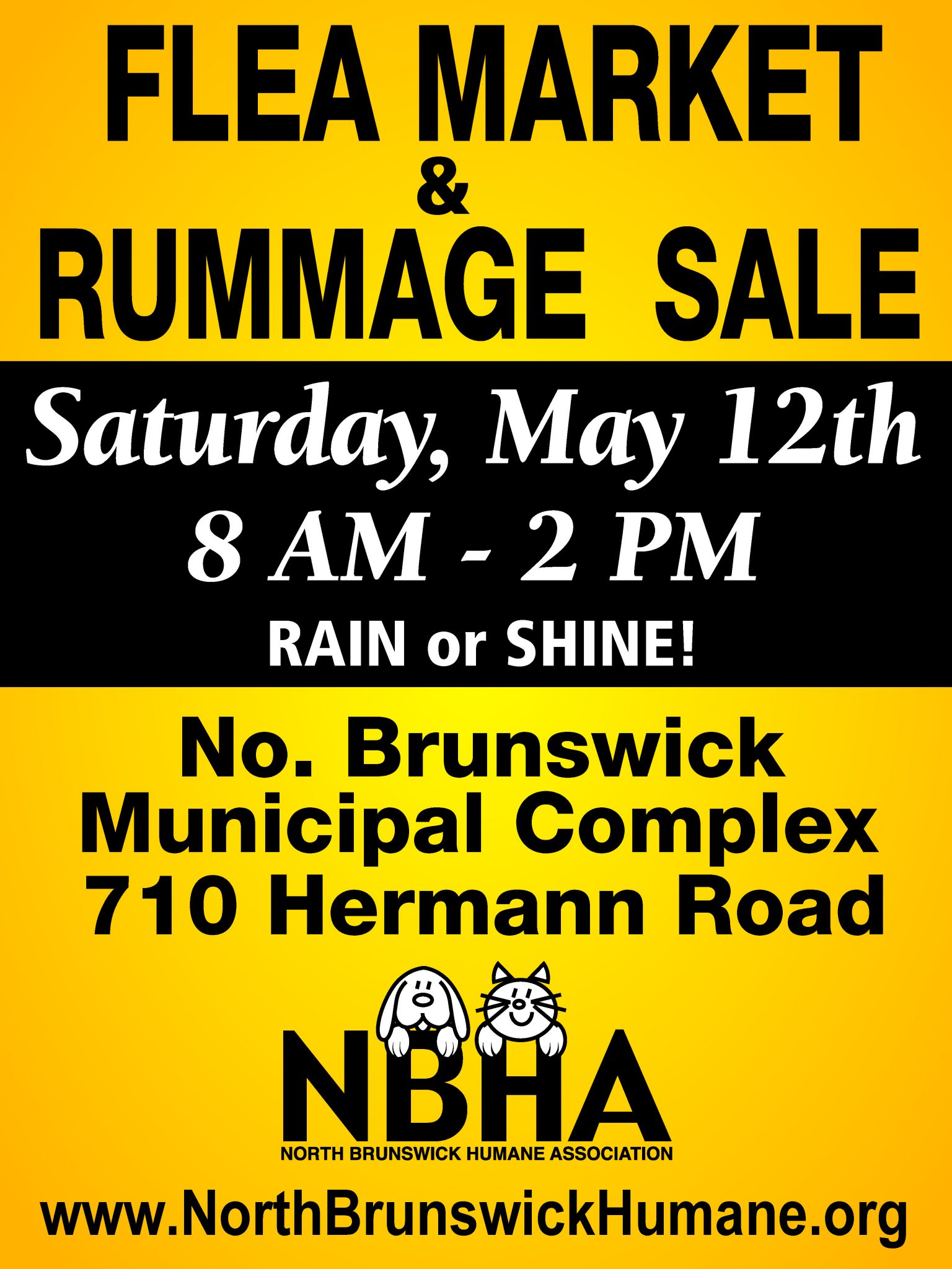 Flea Market & Rummage Sale - Saturday May 12th, 2018 - North Brunswick ...